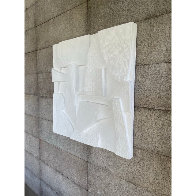 Textured Cubist Relief | Chairish