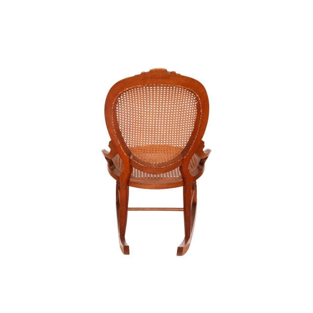 Antique Caned Rocking Chair | Chairish