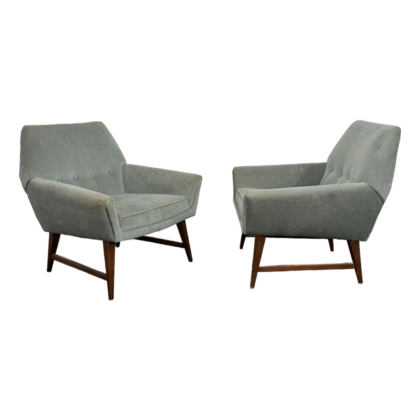 Pair of Mid-Century Modern Atomic Style Lounge Chairs | Chairish