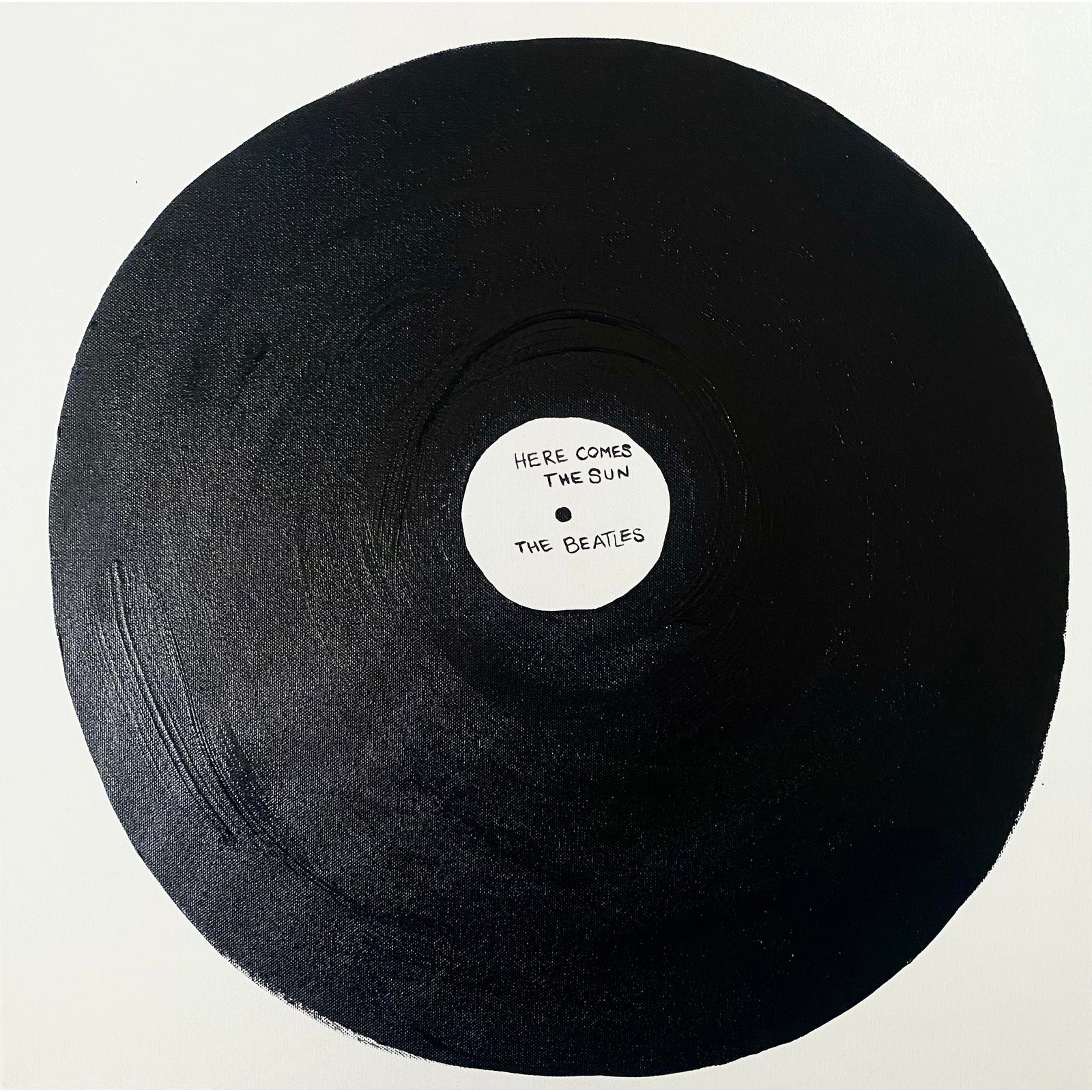 Abstract Vinyl Record Painting, Here Comes the Sun by the Beatles ...