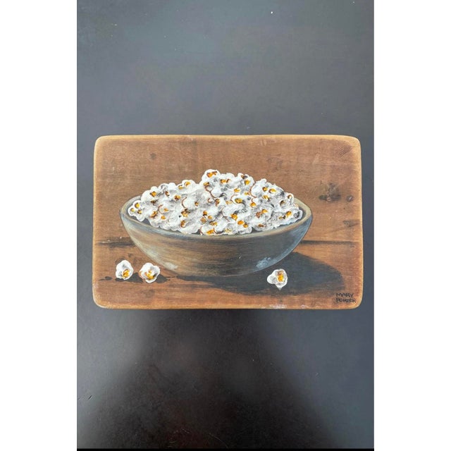 Mid 20th Century Still Life Painting of a Bowl of Popcorn by Mary ...