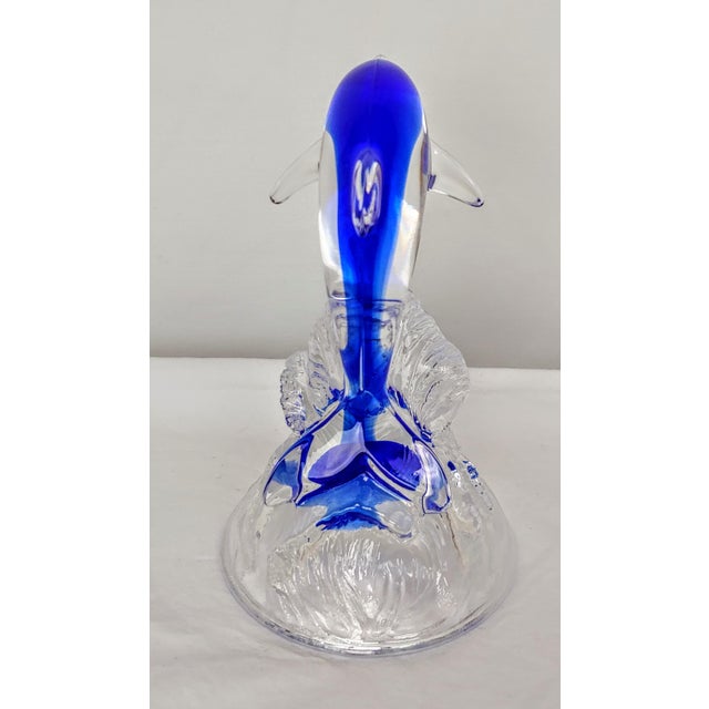 Vintage Crystal d'Arques France Dolphin Riding a Wave Statue | Chairish