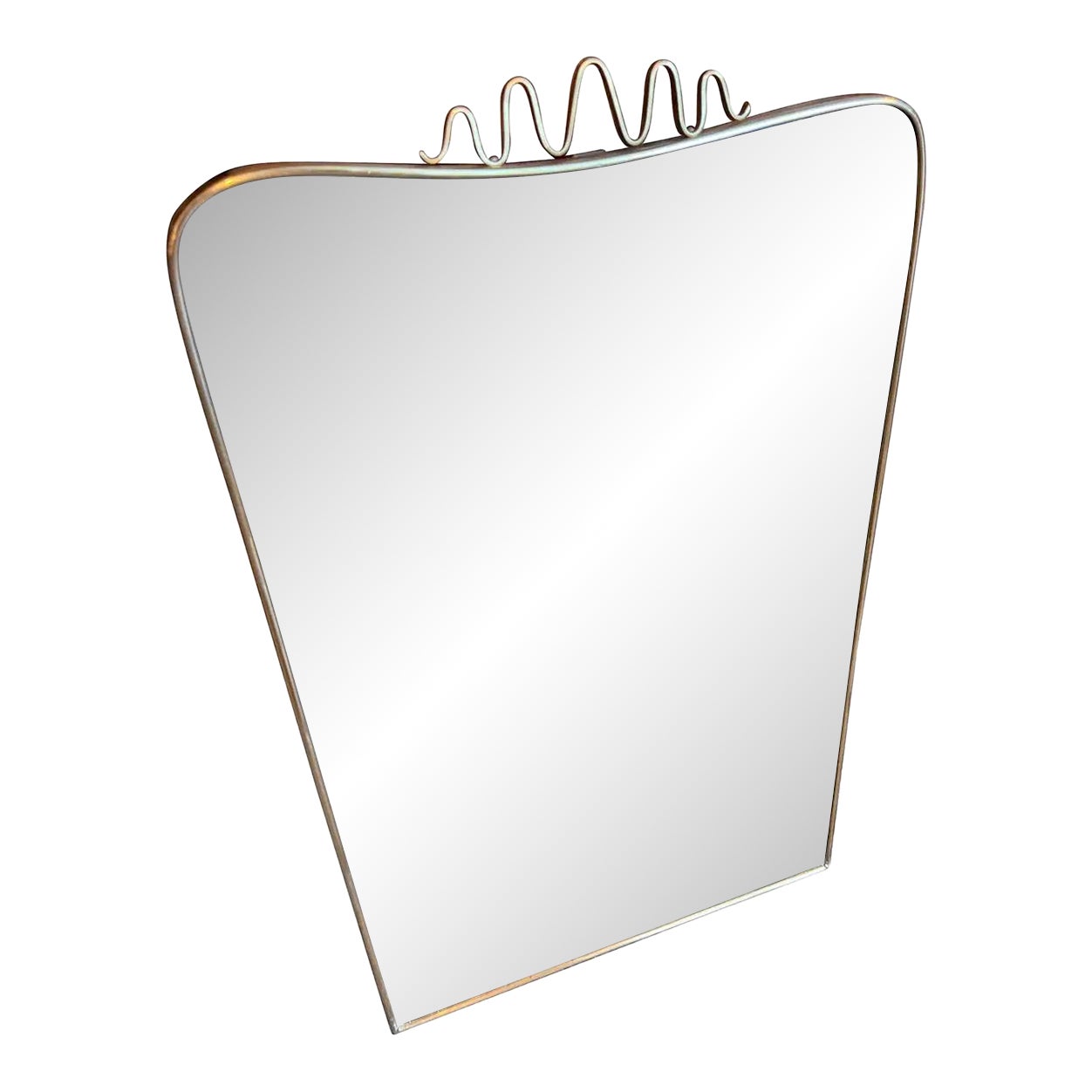 An Iconic 1950s Gio Ponti Mid-Century Modern Brass Italian Wall Mirror ...