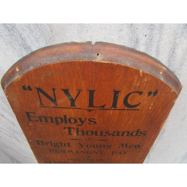 19thc Giant Wooden Advertising Thermometer New York Life Insurance Co ...