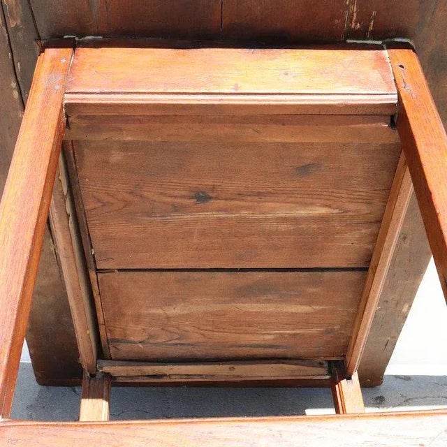 American New England Pine Plank-Top Low Side Table | Chairish