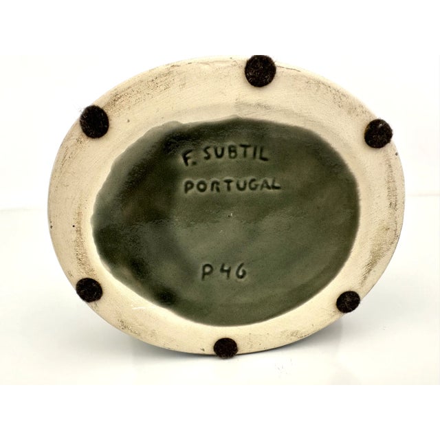 Vintage 1960's Mid Century Hand Painted Portugal Fish Pitcher | Chairish