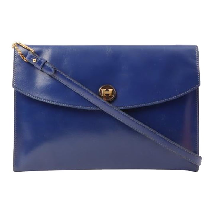Hermes Pochette Lio Blue Electric | Chairish