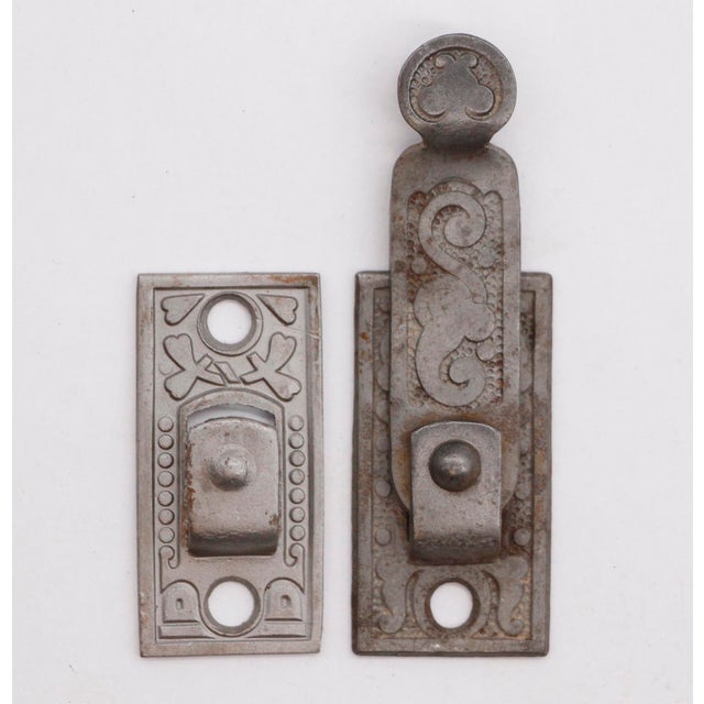 Antique 2.75 In. Aesthetic Gray Cast Iron Shutter Window Latch | Chairish