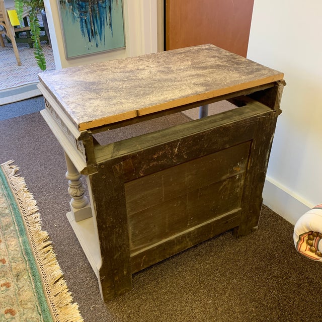 Late 19th Century Neoclassical Wooden Painted Console Table | Chairish