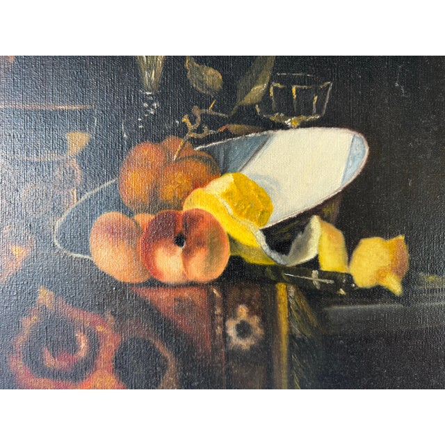 1980's Willem Kalf Reproduction Still Life Oil Painting by Paul Dallas ...
