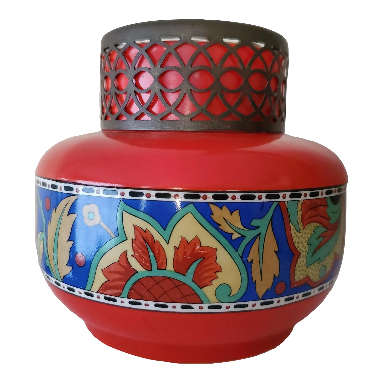 1940s Vintage Falcon Ware Vase & Frog | Chairish