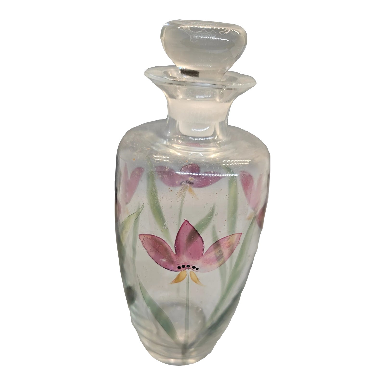 Vintage Hand Made Parad Glass Decanter Carafe, Made in Hungary | Chairish