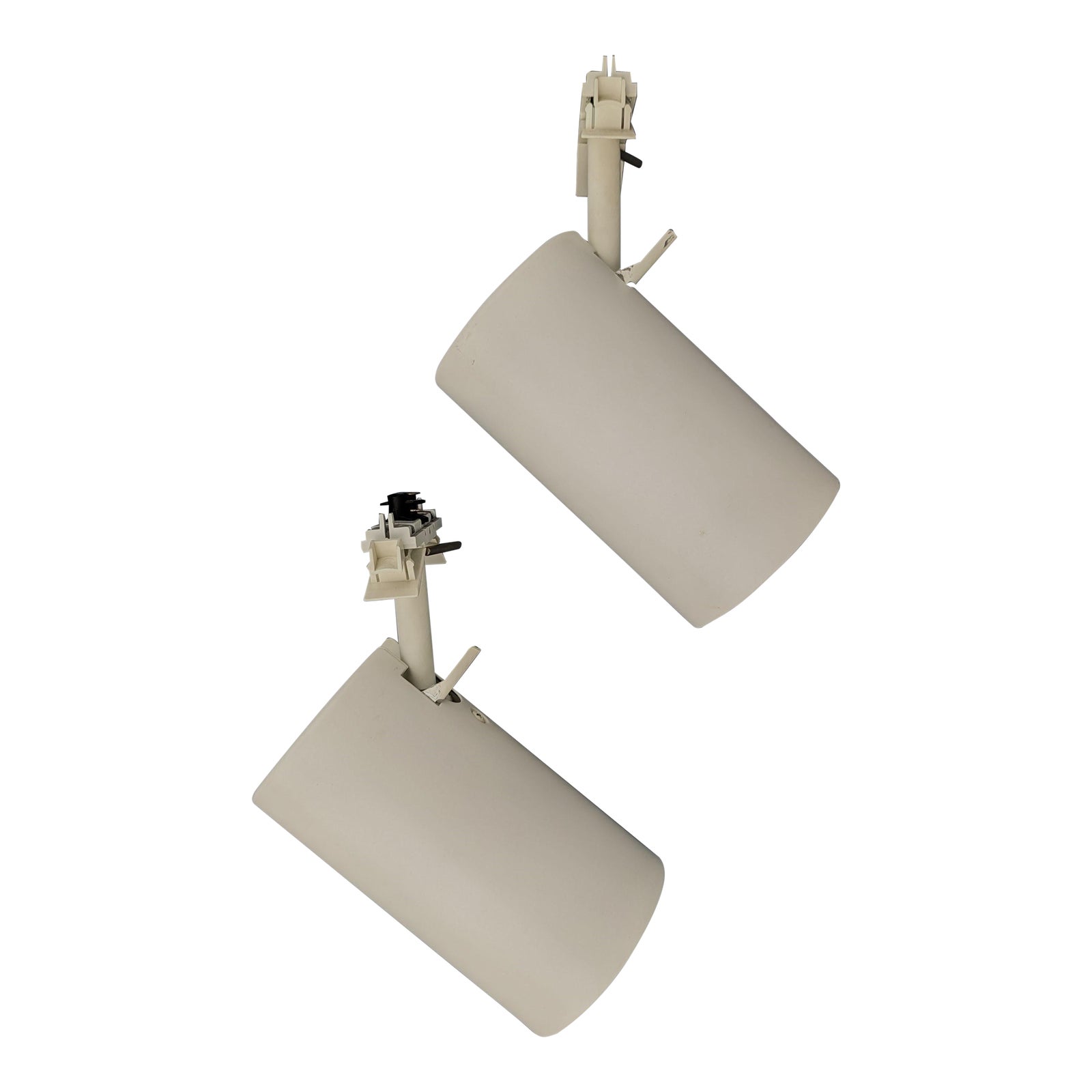 Set of 2 Lightolier Prospec Track Lights With Led Light Bulbs | Chairish