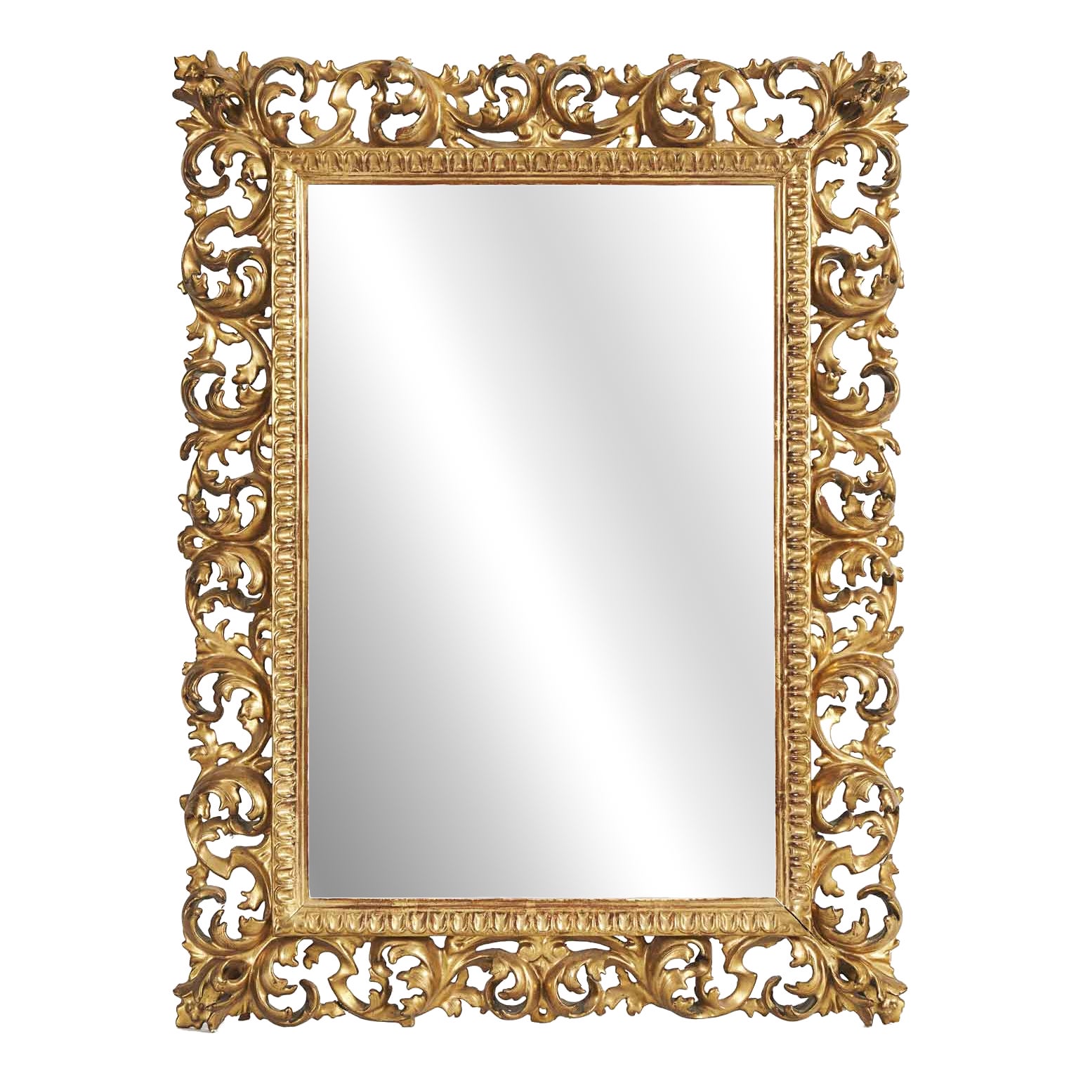 Rectangular Gilded Mirror Frame, 1800s | Chairish