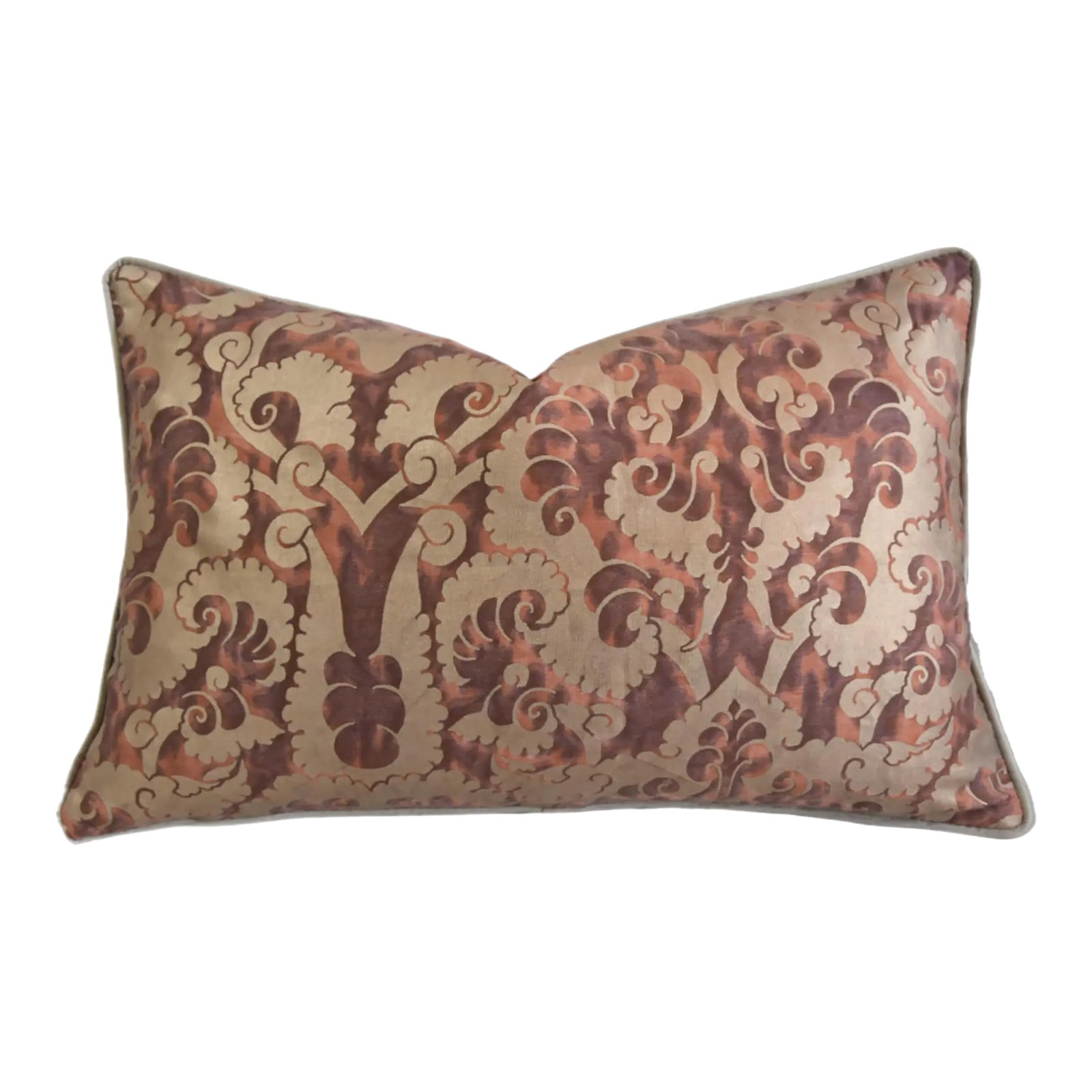 Designer Mariano Fortuny Laotze Italian Feather/Down Pillow 25" X 16 ...