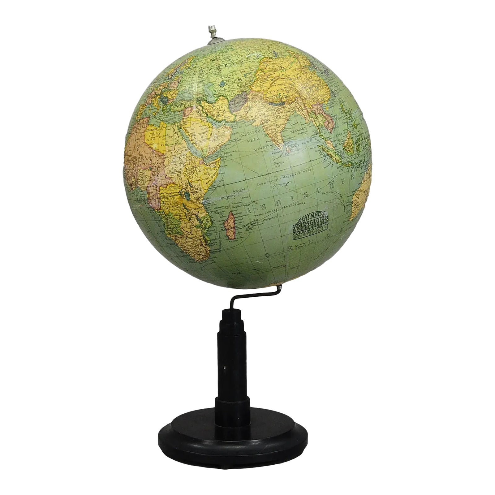 Columbus Earth Globe by Paul Oestergaard - Berlin Ca. 1900 | Chairish