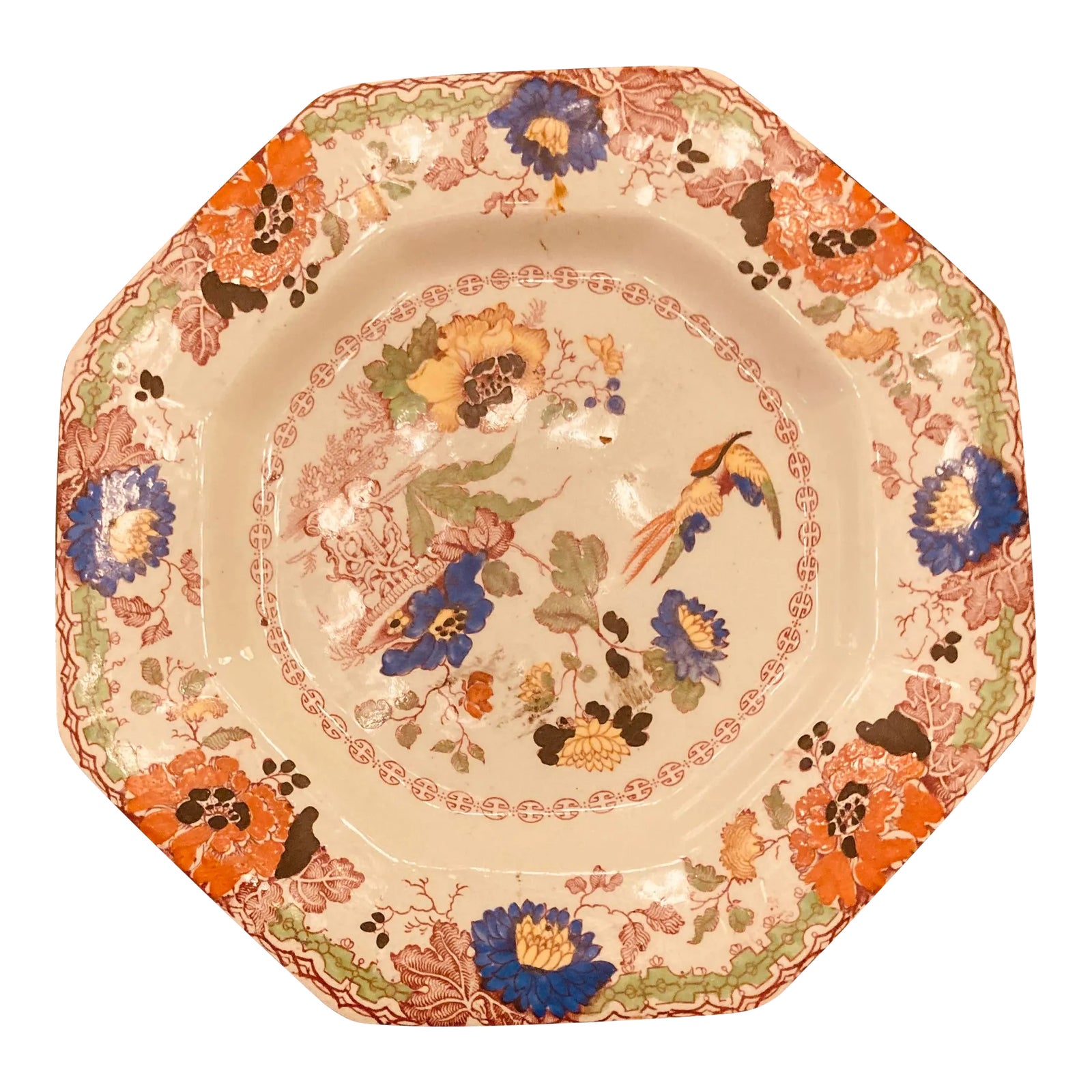 English Masons Antique Dessert Single Plate Decorated in Chinoiserie ...