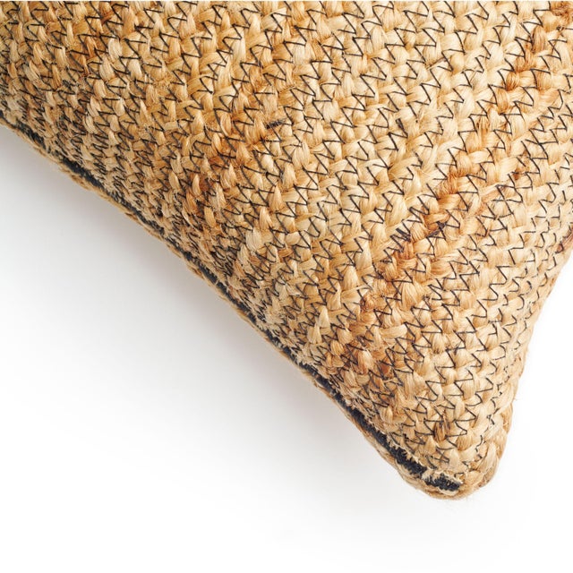 Tossa Jute Hand Braided Pillow | Chairish
