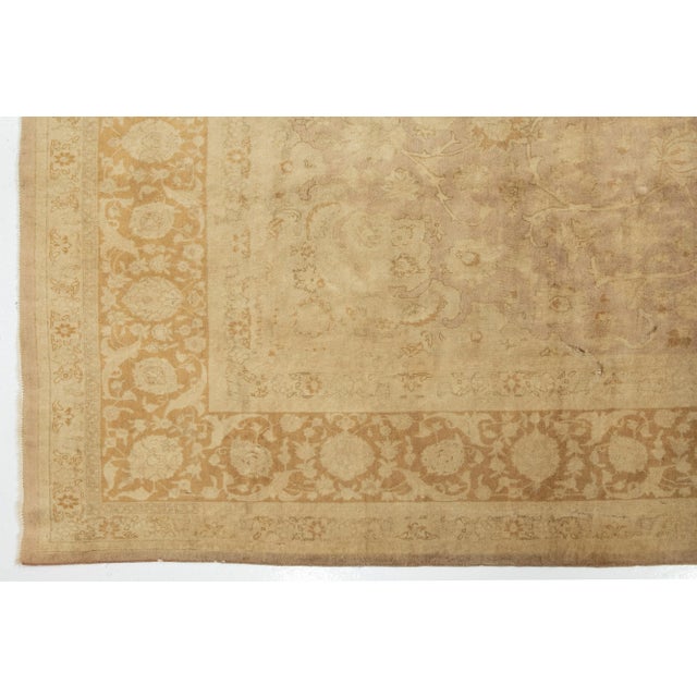 20th Century Persian Tabriz Wool Rug in Tan Color Allover Design | Chairish