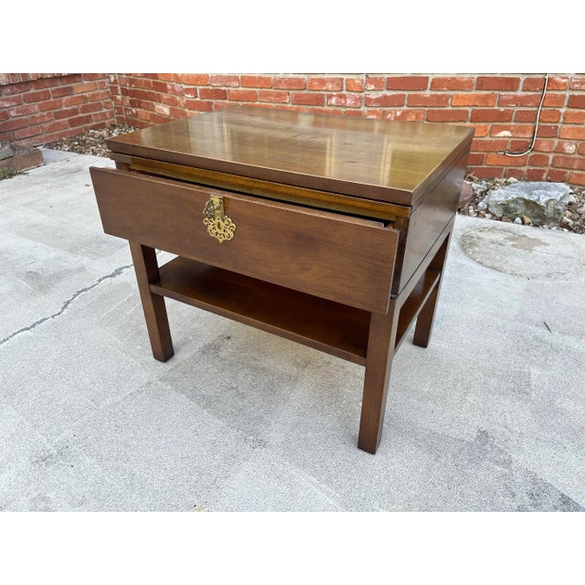 1950s Bengar by Drexel Mid Century Modern Cherry Nightstand | Chairish
