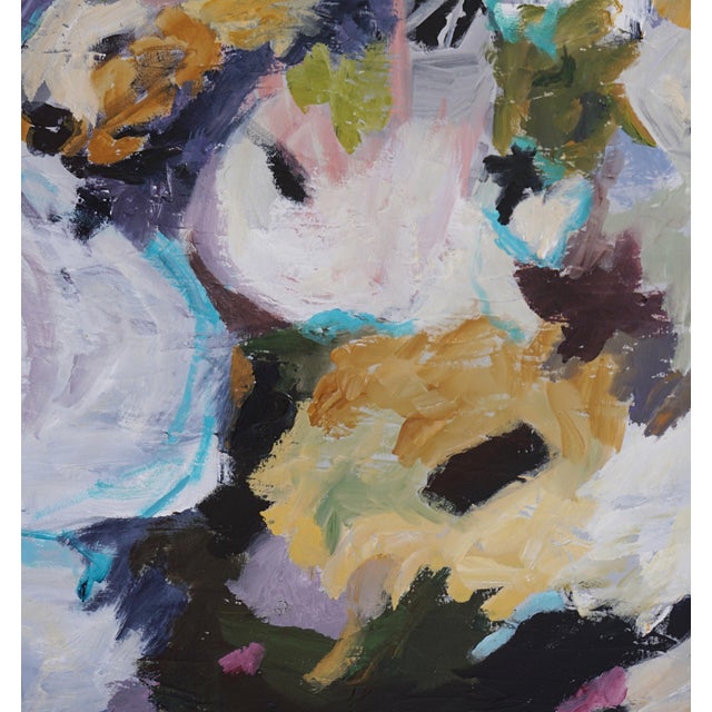 "Hummingbird Path" Abstract Painting by Laurie MacMillan, Framed | Chairish