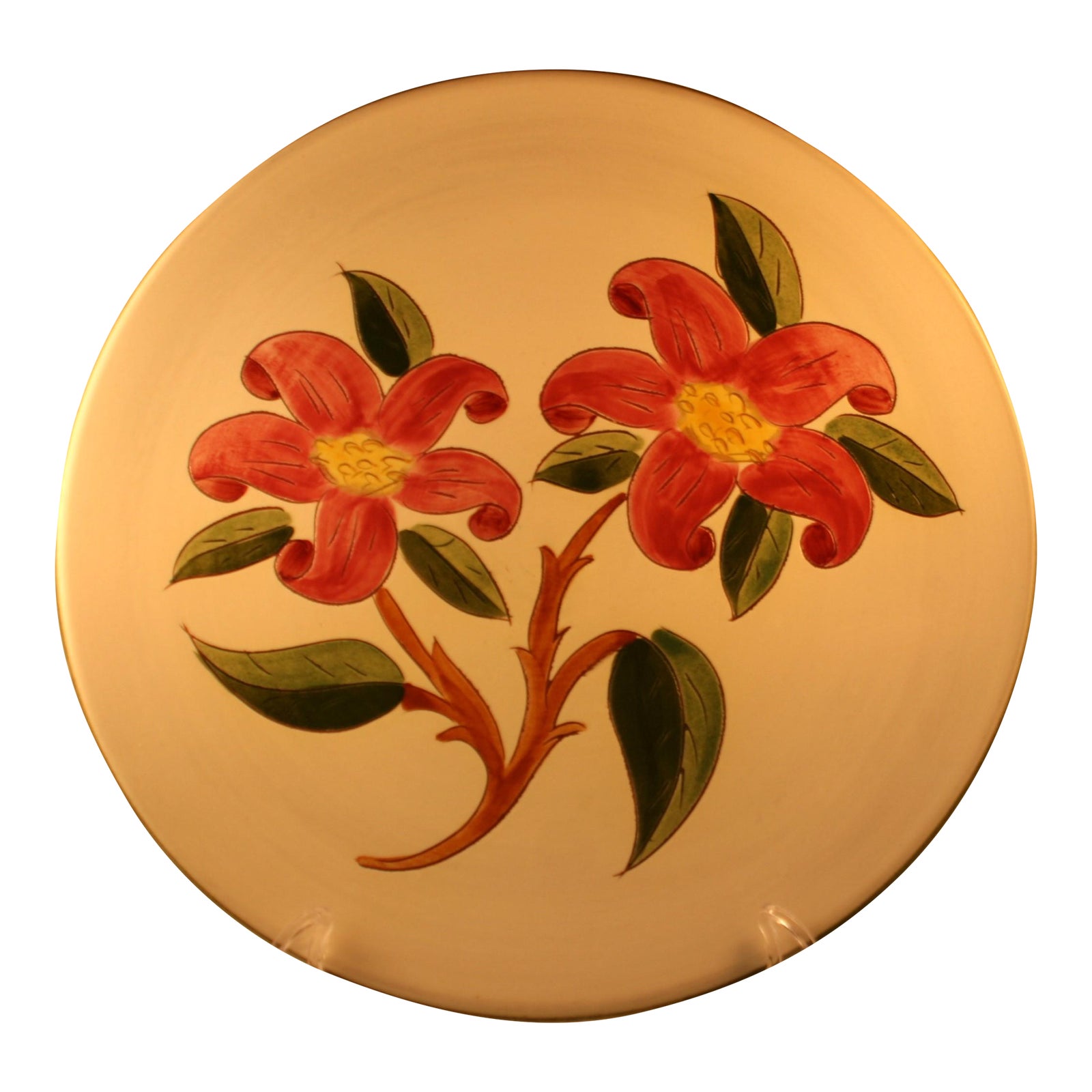 1940s Handcrafted Stangl Pottery Prelude Pattern Large Round Serving ...