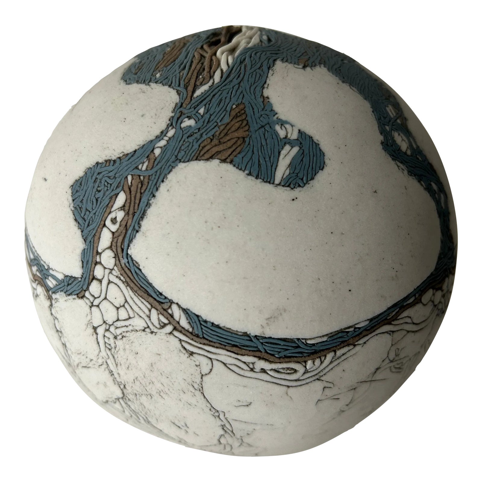 Late 20th Century Abstract Biomorphic Porcelain Sphere by Romilla Batra ...