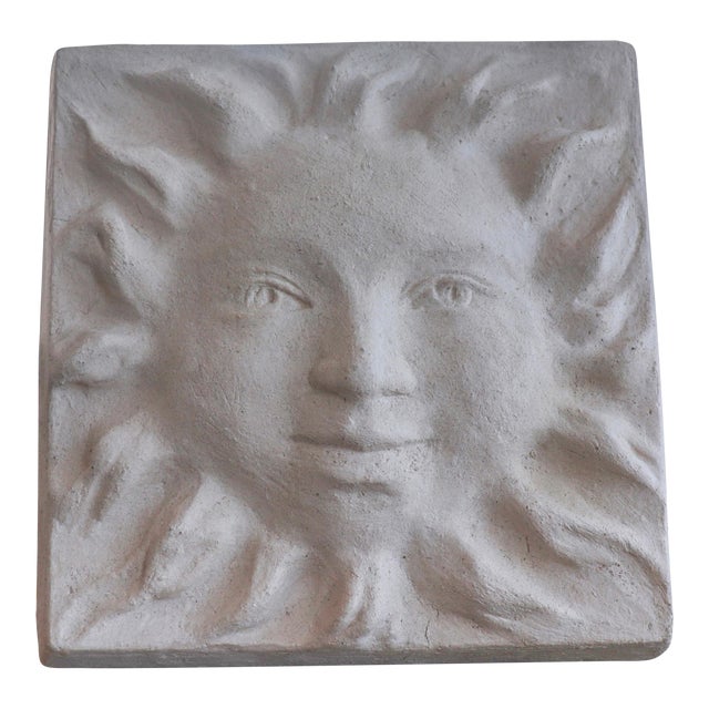 Smiling Sun Tile 20th Century Sculpture | Chairish
