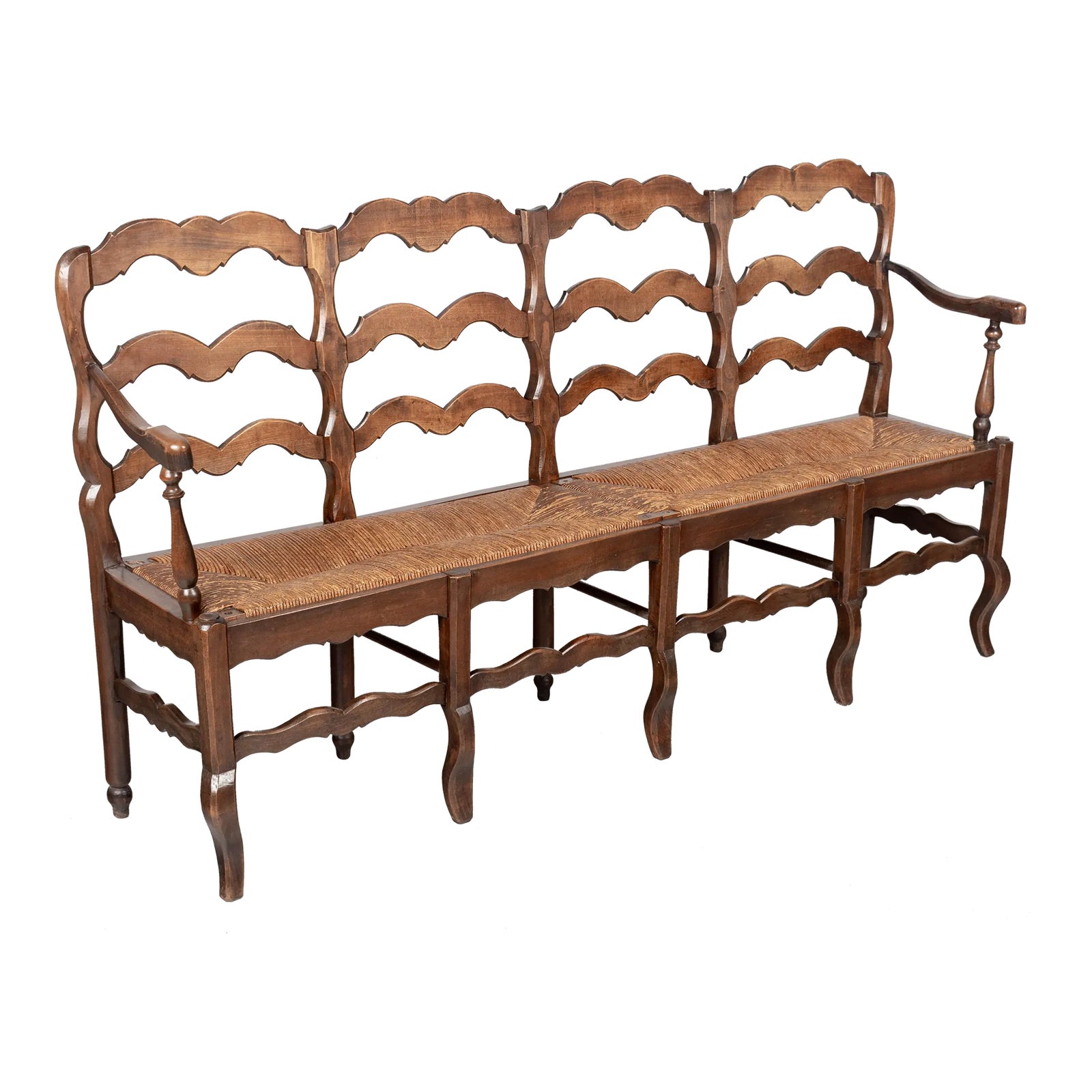 Country French Four Seat Bench | Chairish