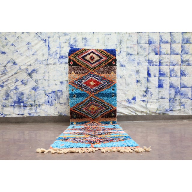 Moroccan Beni Ourian Runner Rug -2′5″ × 9′7″ | Chairish