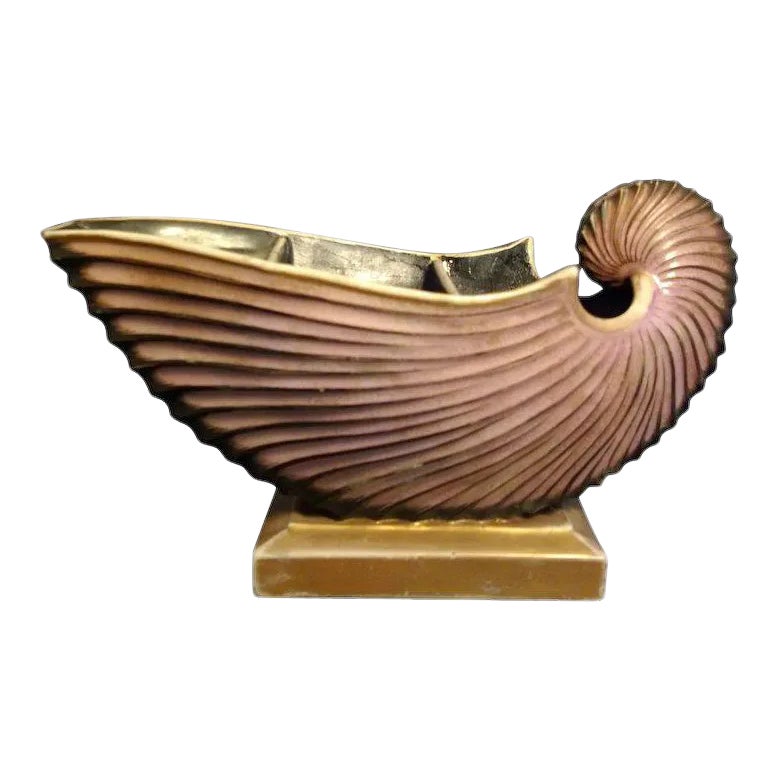 18th Century Derby Porcelain Nautilus Shell Form Inkwell | Chairish