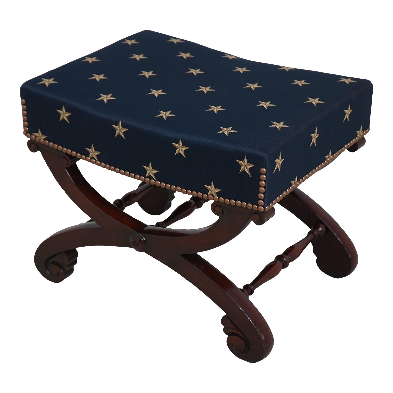 Vintage Federal Style Bench W. Brand New Upholstery | Chairish