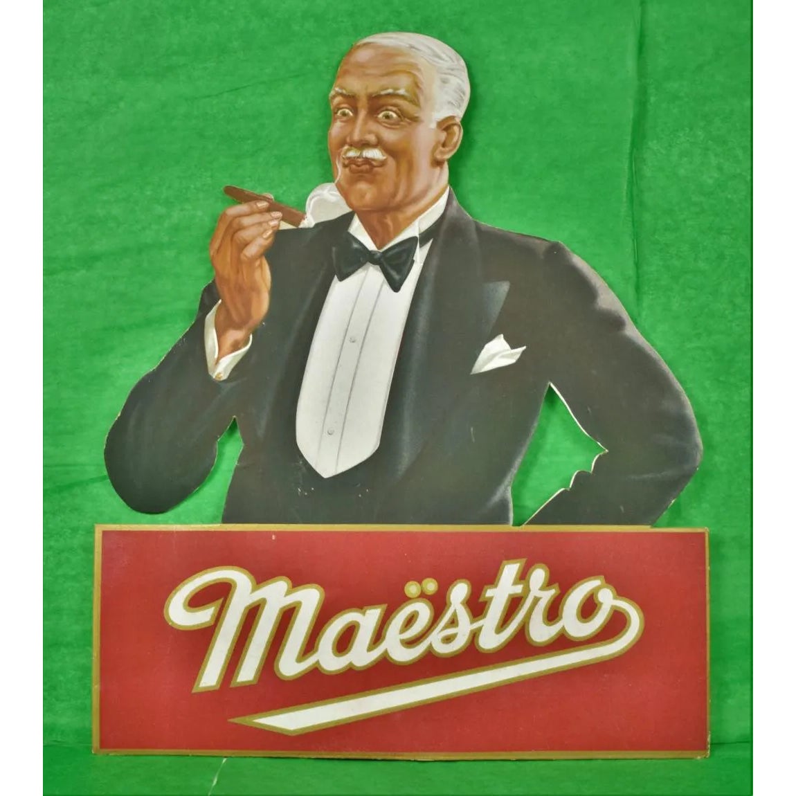 Maestro Cigar Promo Board Sign | Chairish