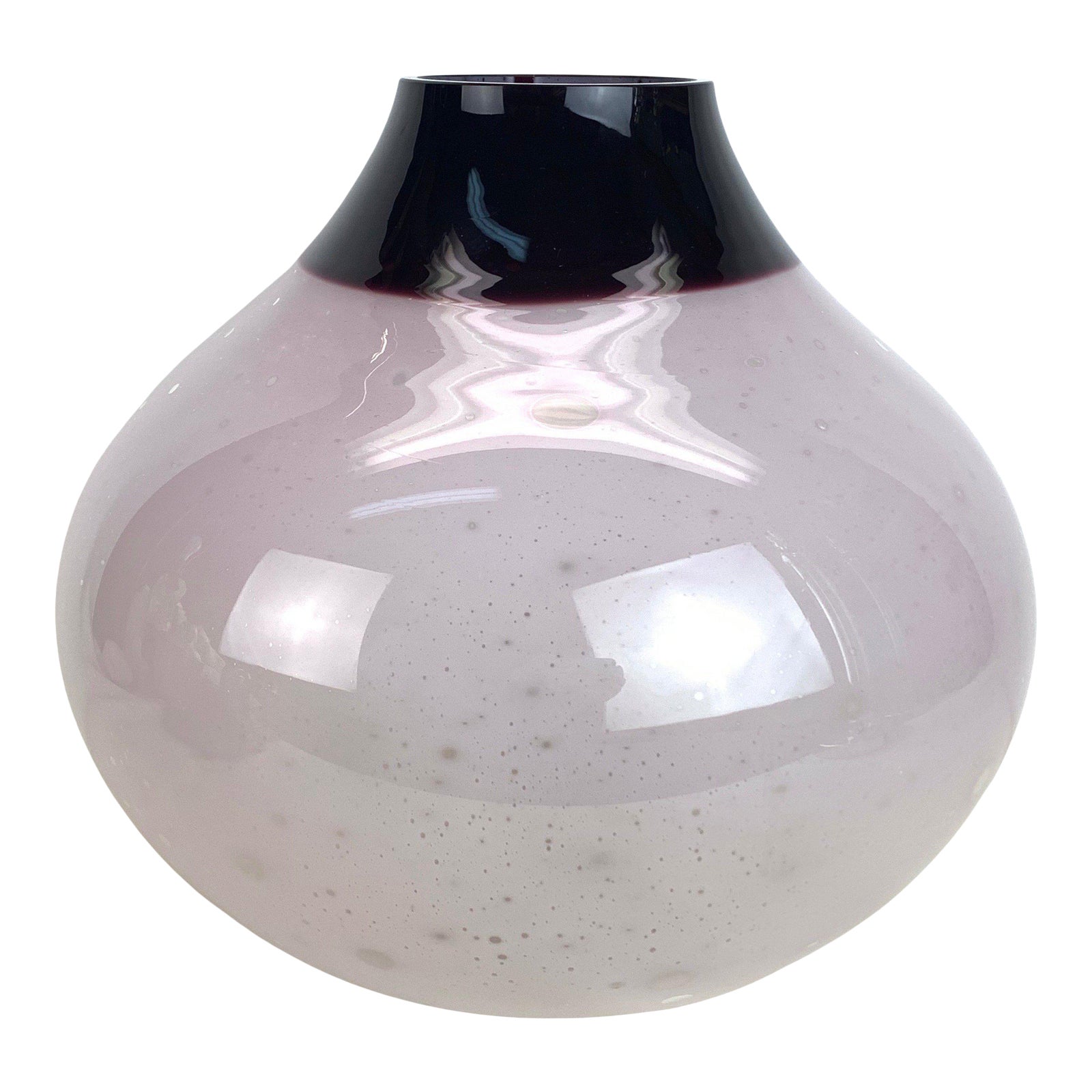 Alfredo Barbini Murano Vase, Signed | Chairish