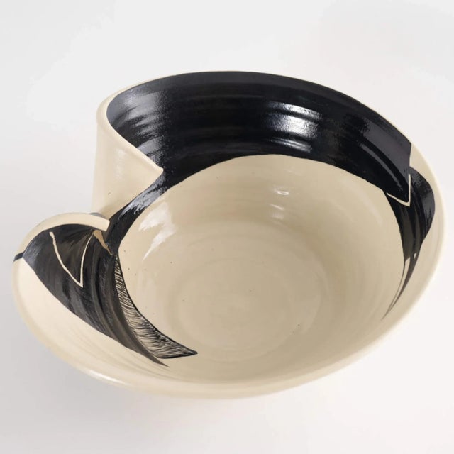 Vintage Abstract Pottery Bowl | Chairish