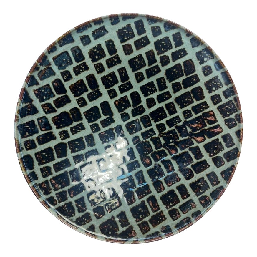 1980s California Studio Pottery Charger Centerpiece by Bruno Kark ...