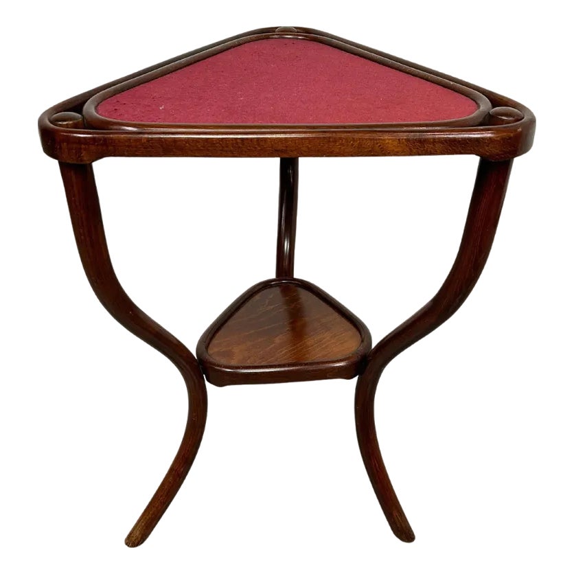 Antique Triangle Card Table from Thonet, 1890s | Chairish