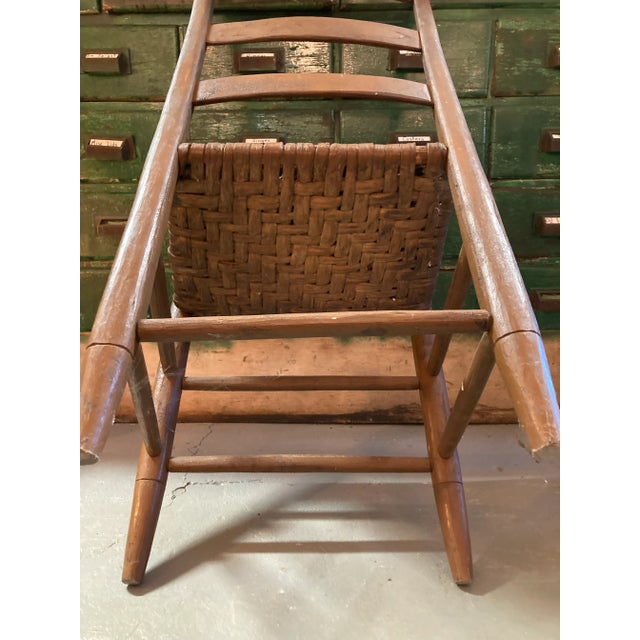 Antique Woven Reed Seat Chair | Chairish