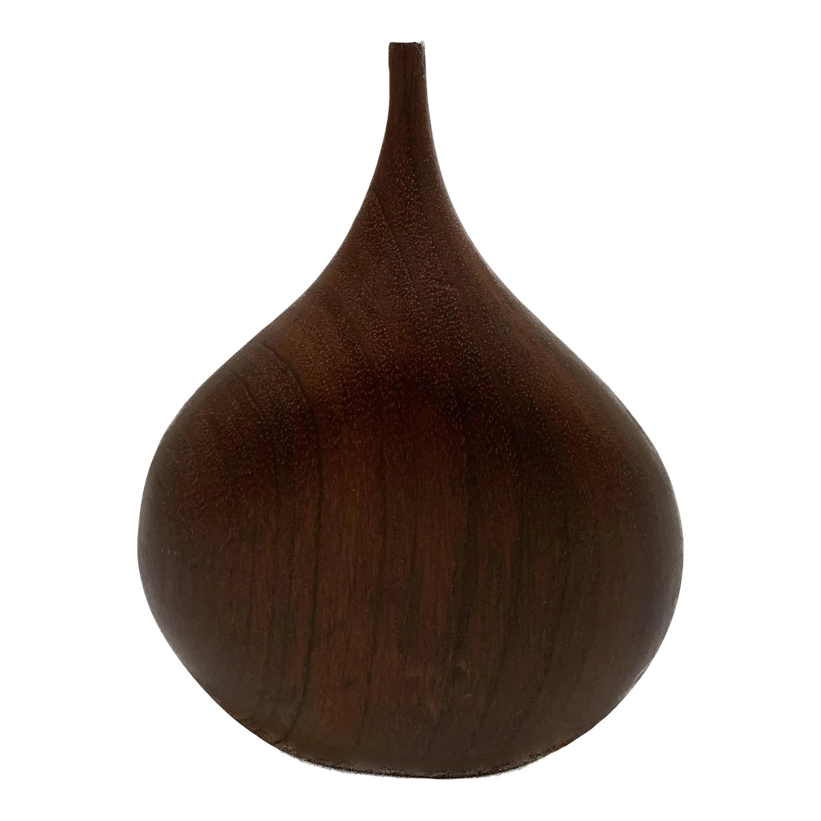 1970s Midcentury Turned Wood Weed Pot Vase After Doug Ayers | Chairish