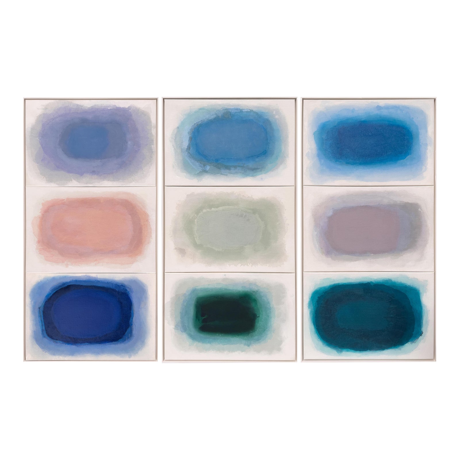 "Conversations 01/02/03" Set of 3 Oversized Luminescent Multi-Color ...