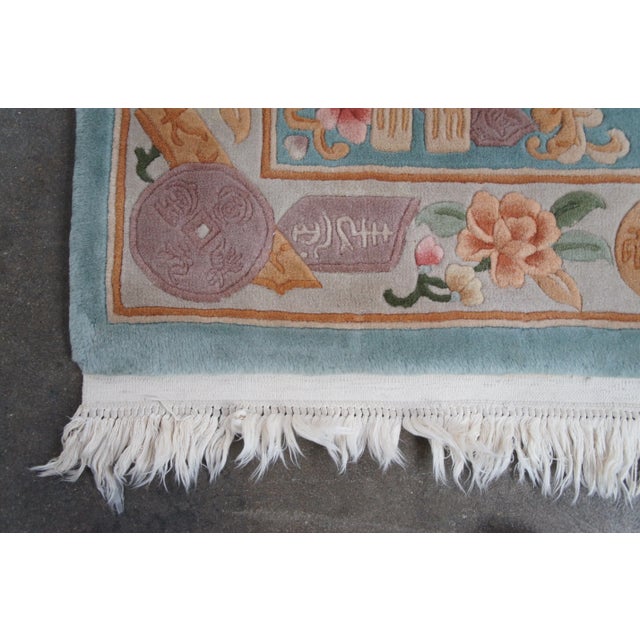 Vintage Chinese Wool Area Rug 4' X 6' | Chairish
