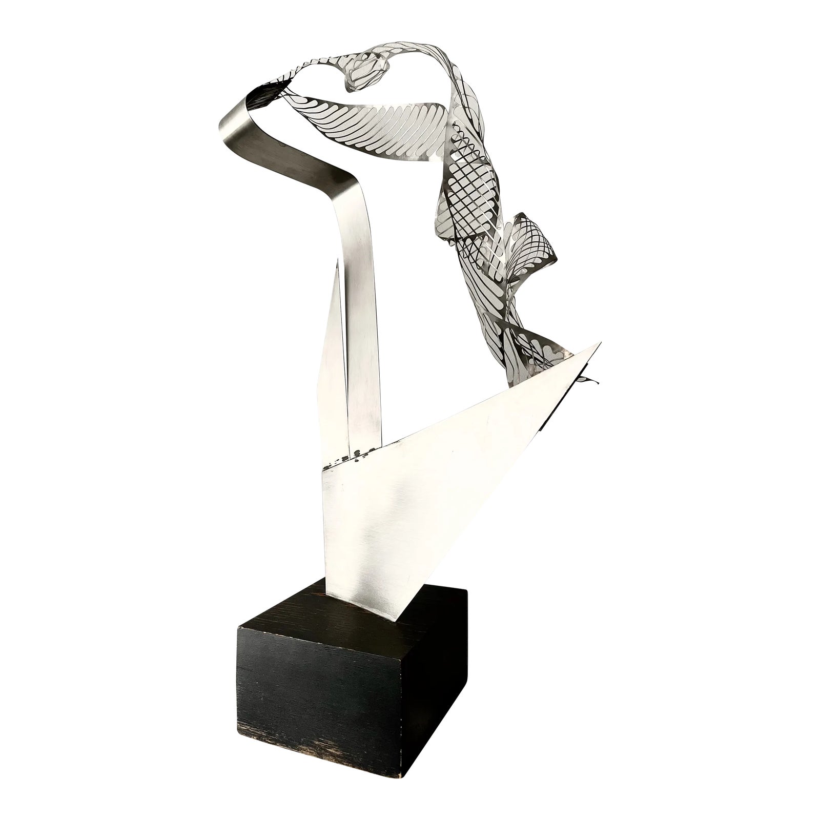 Vintage Modernist Industrial Abstract Sculpture | Chairish