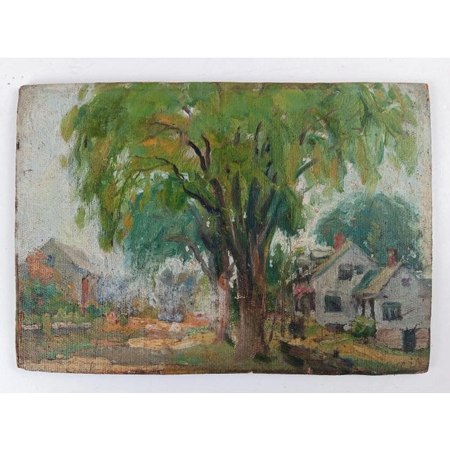 Vintage 1925 William Woodward Farmhouse Painting | Chairish