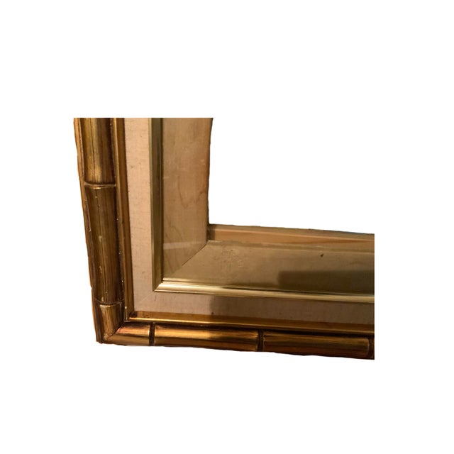 1980s Hollywood Regency Bamboo Gold Frame | Chairish
