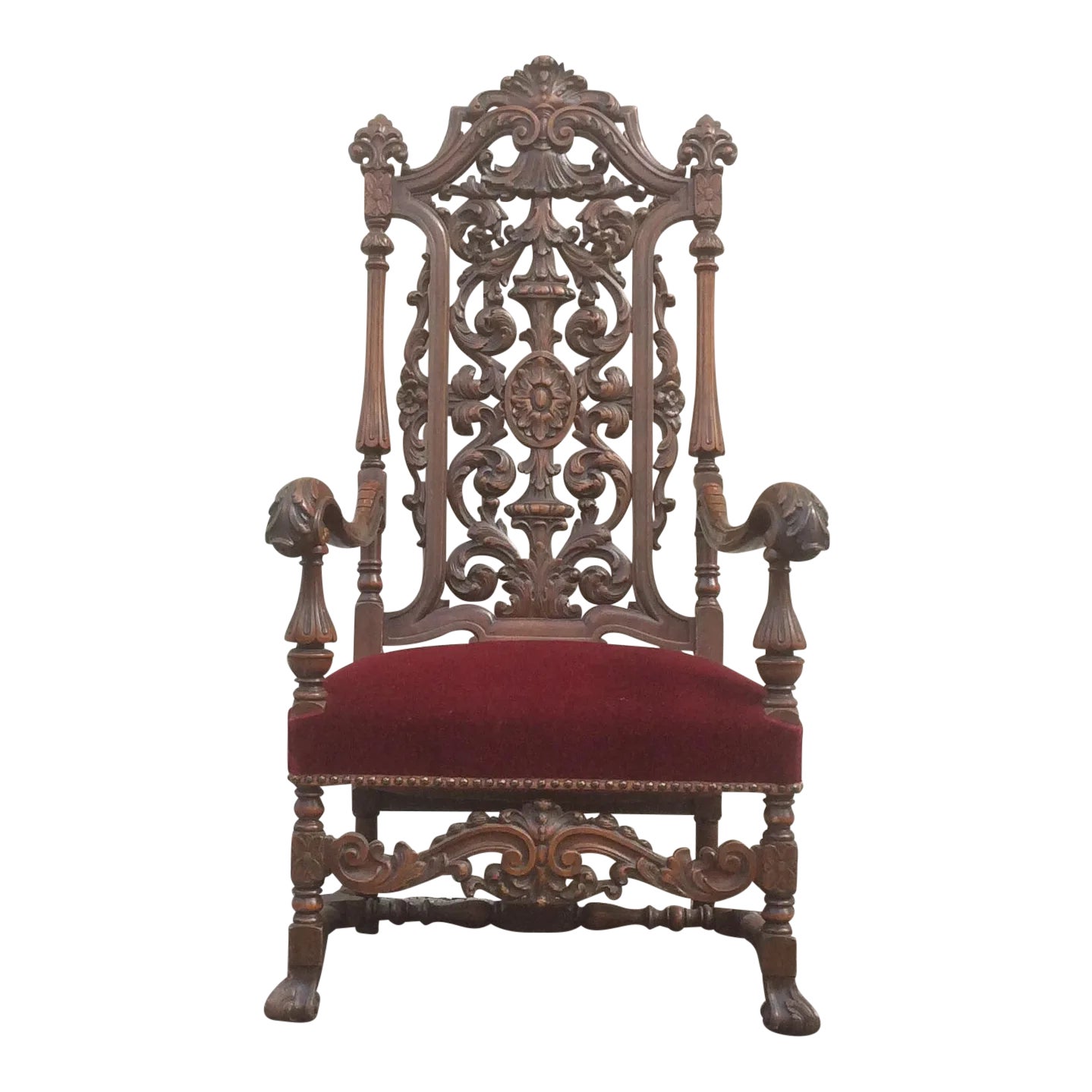 1920s Jacobean Style Chair | Chairish