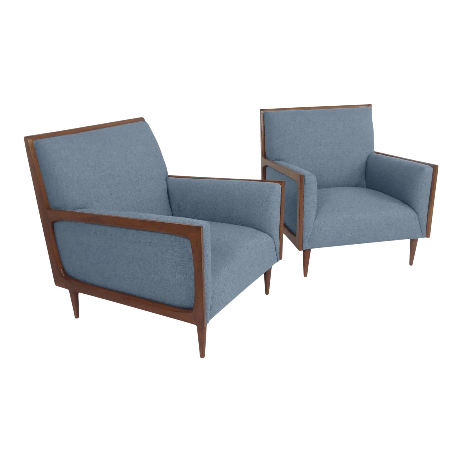 Modern Medellin Mid-Century Style Lounge Chairs - a Pair | Chairish