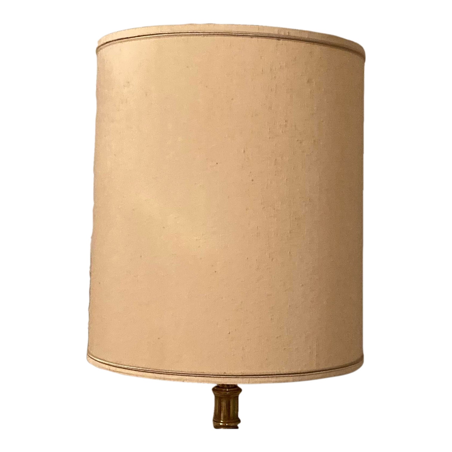 Late 20th Century Vintage Stiffel Drum Shape Lamp Shade, Nubby Linen ...