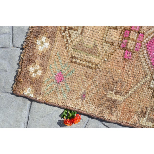 2x3 Rug Distressed Low Pile Rug Hand Knotted Turkish Yastik Small Rug ...