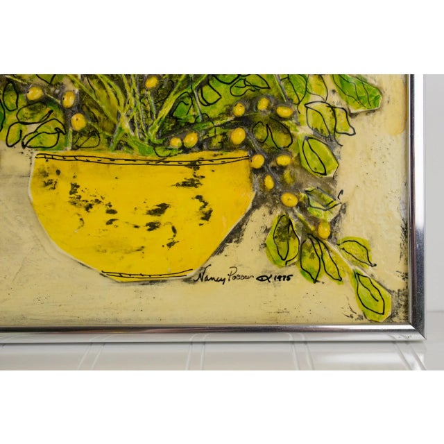 1975 Nancy Potter Contemporary Signed Textural Still Life Painting of ...