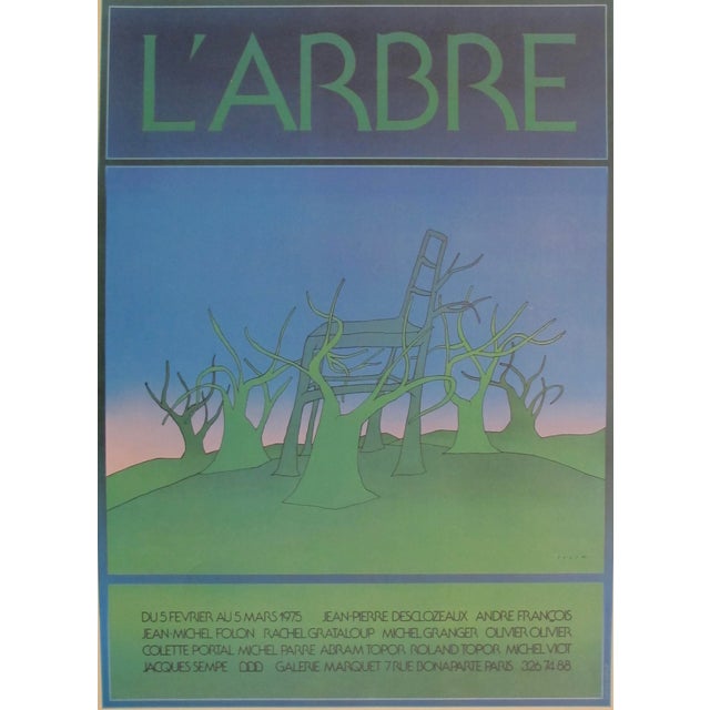 1983 Original Jean Michel Folon French Exhibition Poster, l'Arbre ...